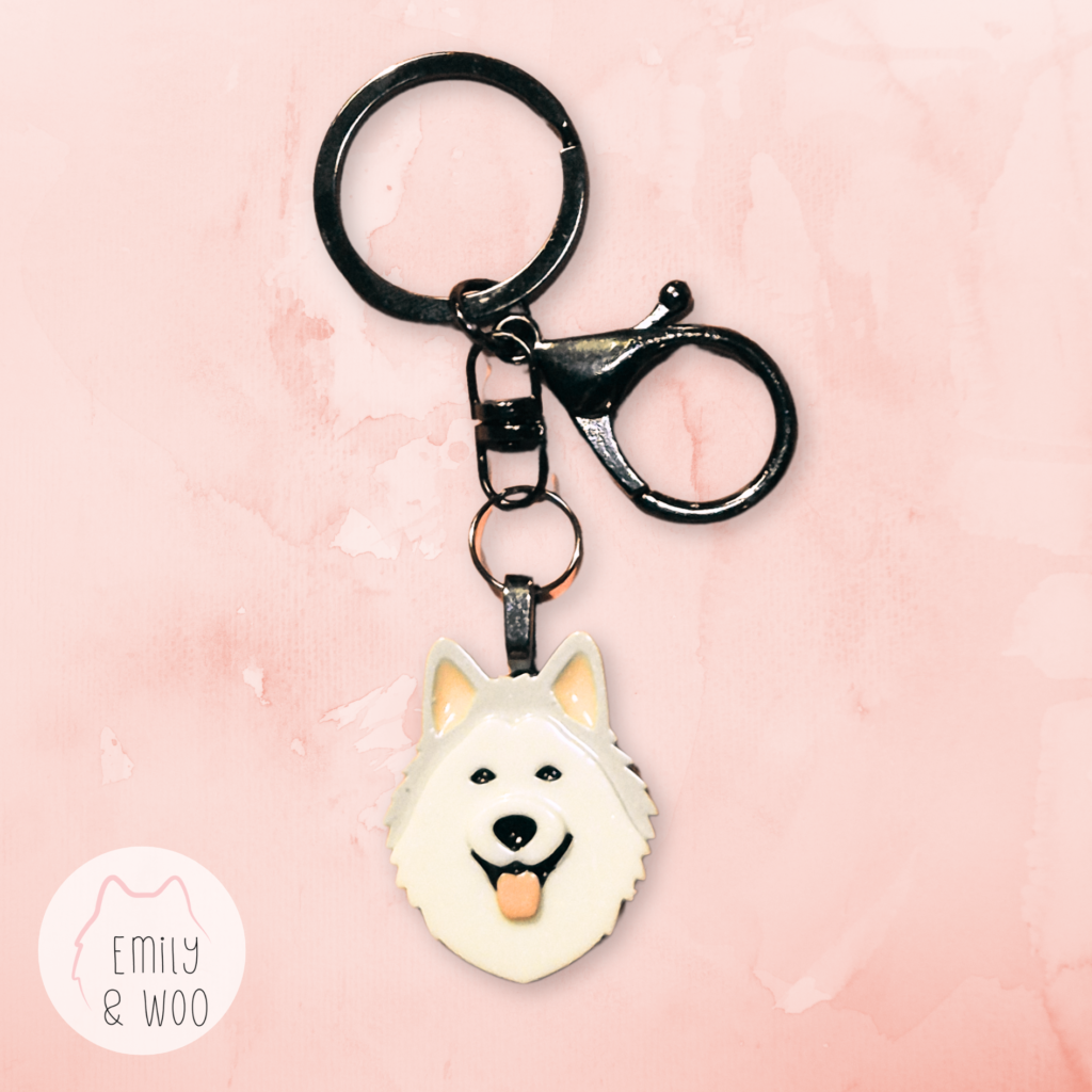Siberian Husky Keyring - Emily and Woo