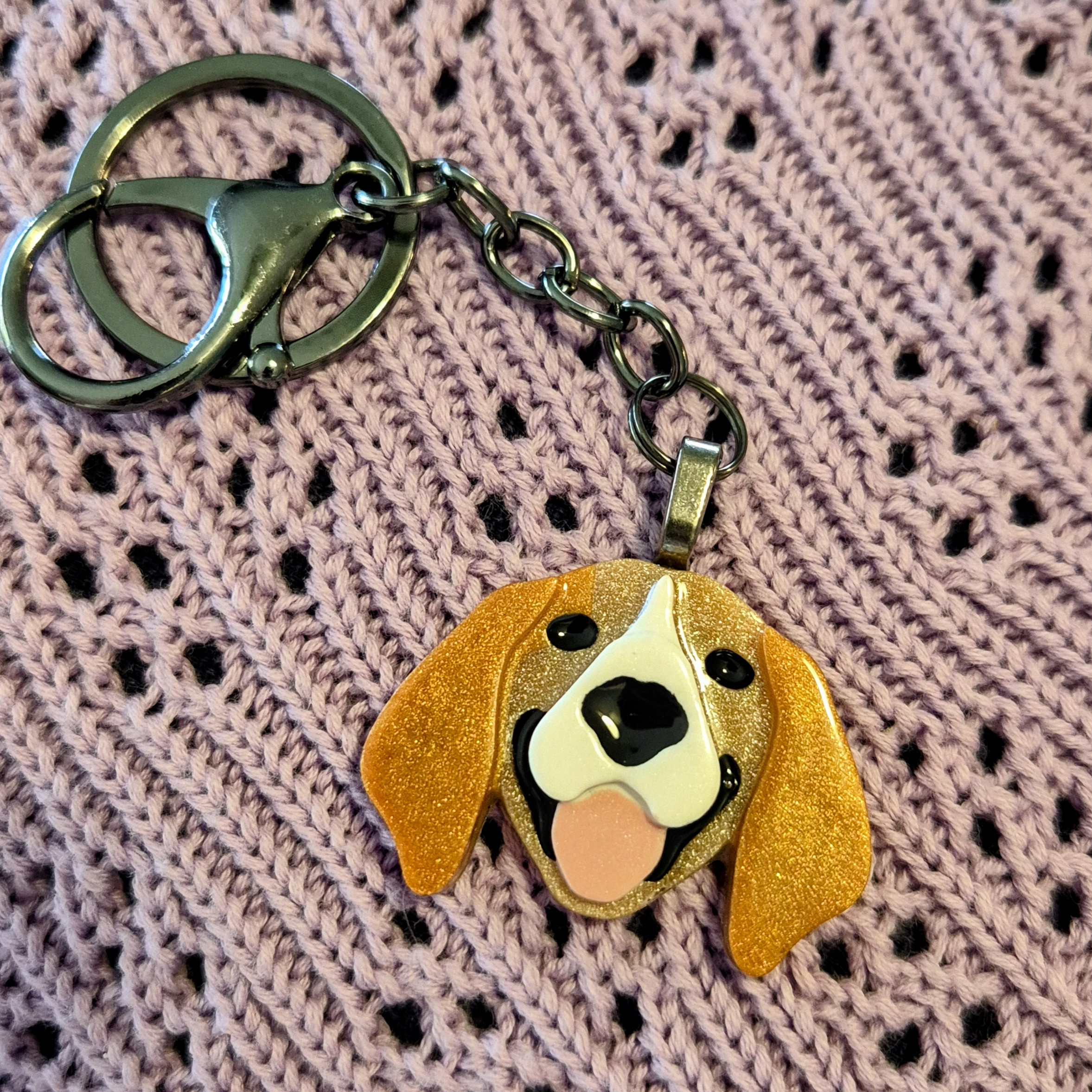 Beagle Keyring - Emily and Woo
